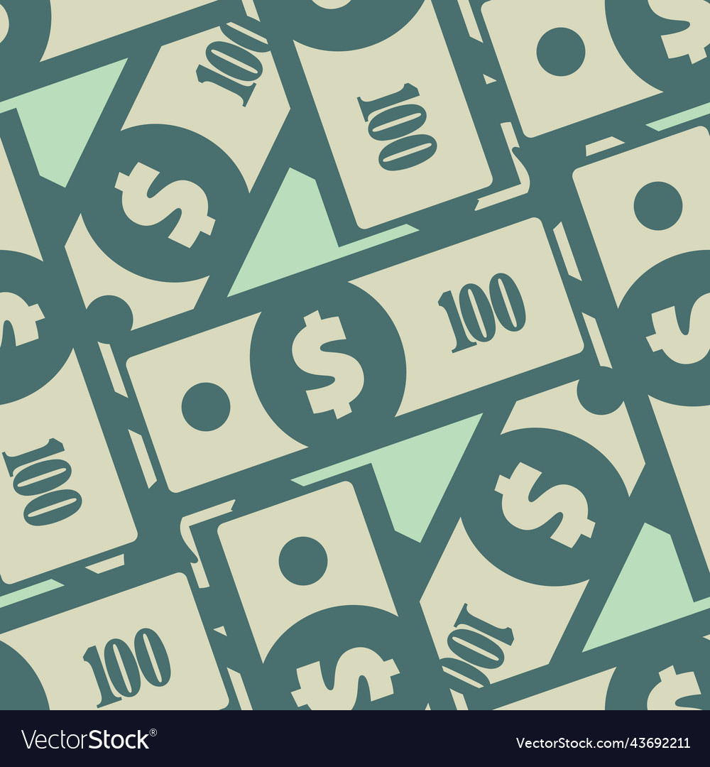 Dollar banknote seamless pattern Royalty Free Vector Image