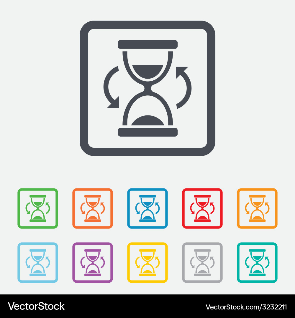 Hourglass sign icon Sand timer symbol Royalty Free Vector