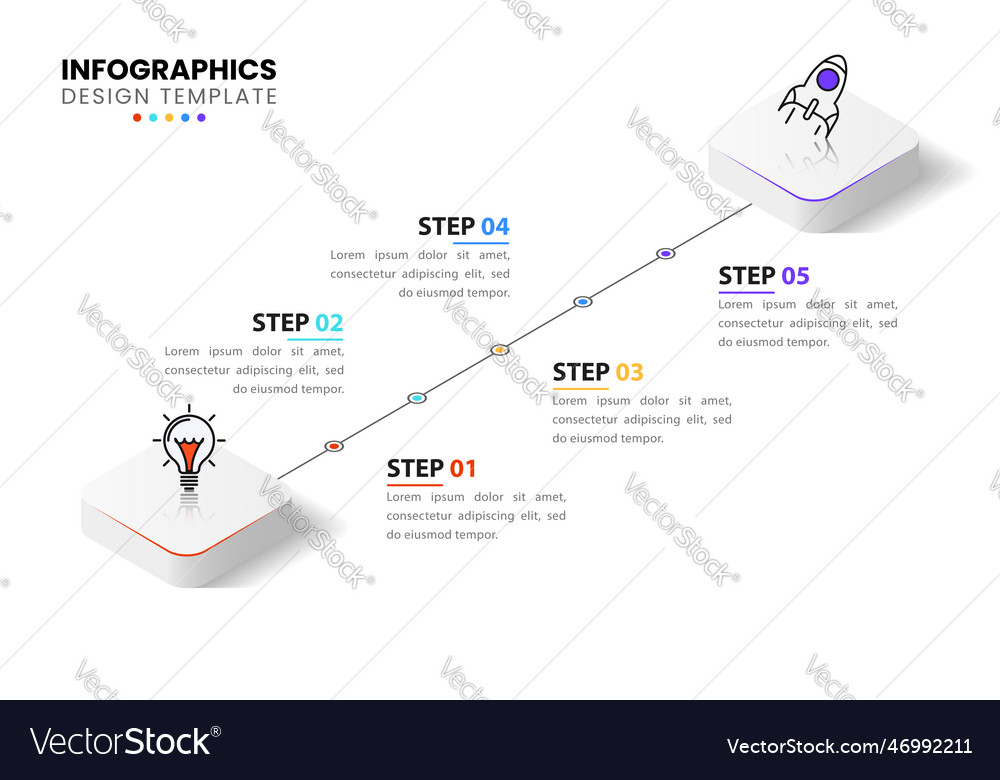 Infographic design template creative concept Vector Image