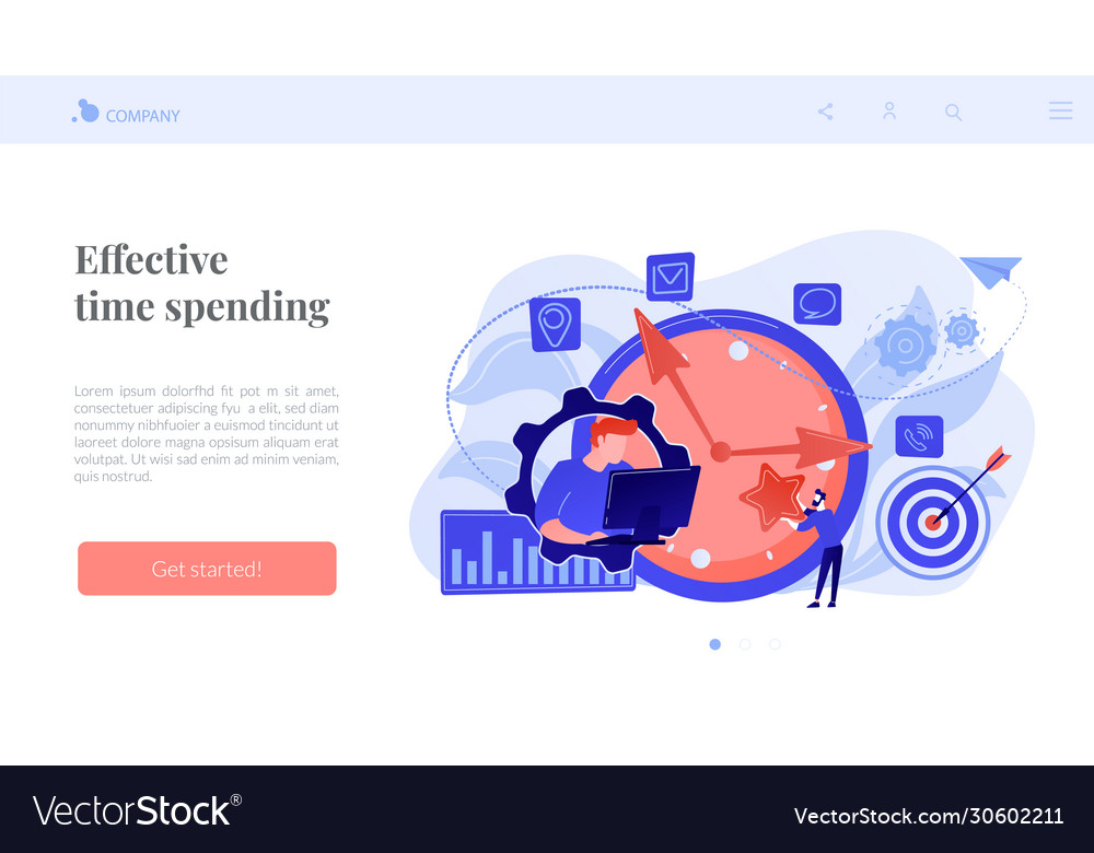 Job interview concept landing page Royalty Free Vector Image