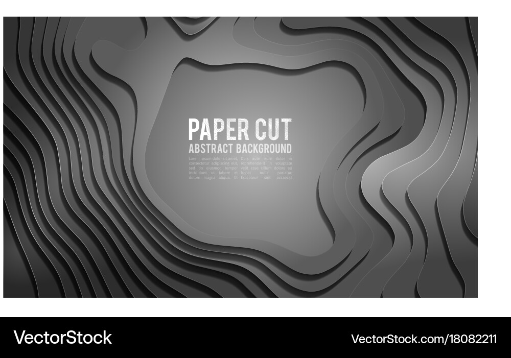 Paper cut banner concept carve abstract Royalty Free Vector