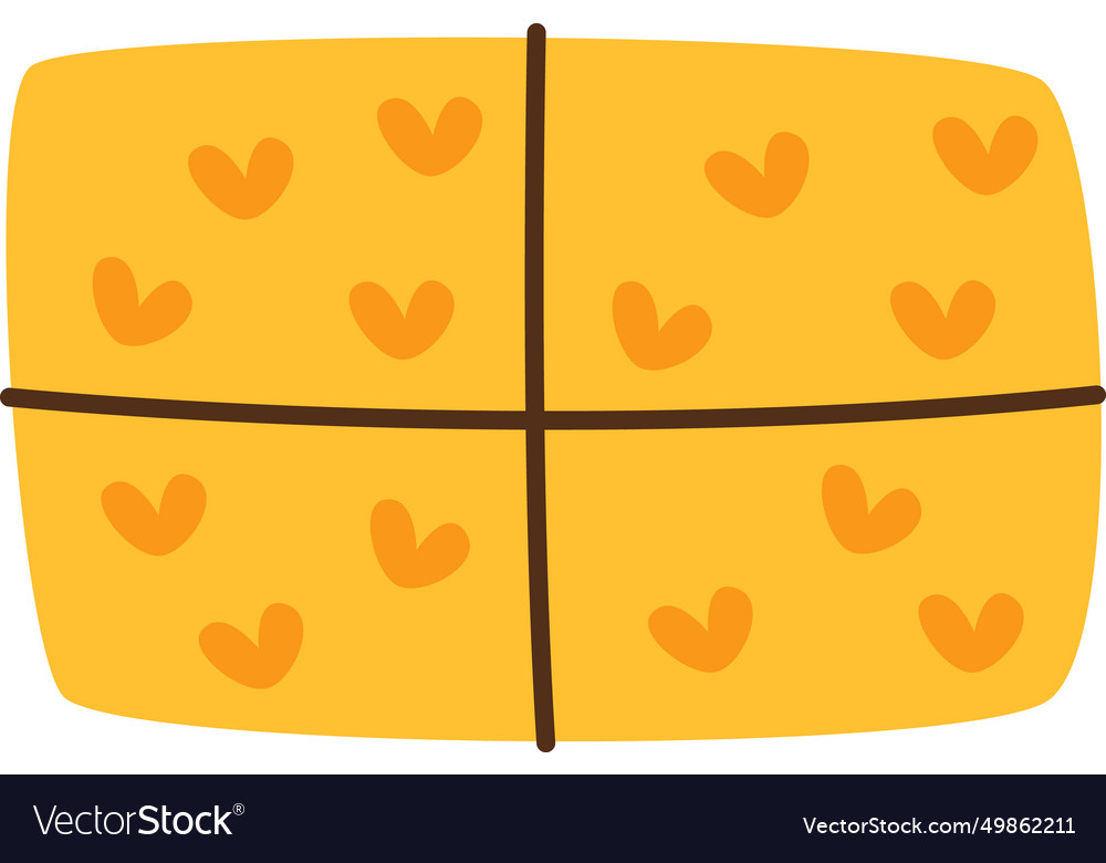 Rectangle farm haystack Royalty Free Vector Image