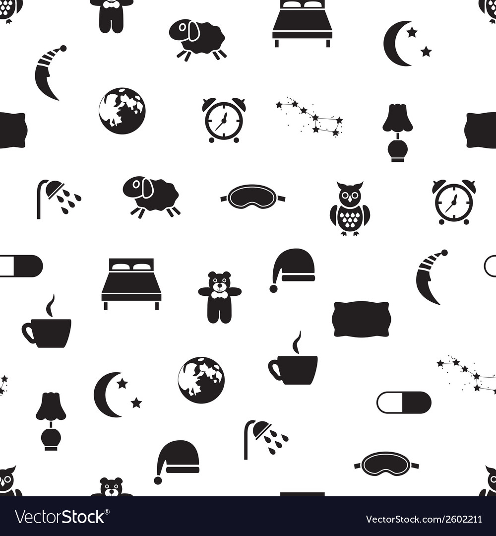 Sleep seamless pattern Royalty Free Vector Image