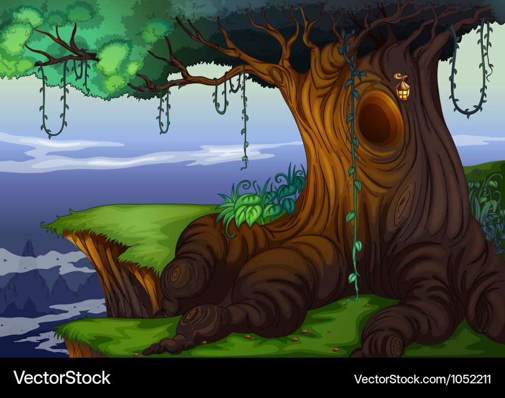 Tree hollow Royalty Free Vector Image - VectorStock