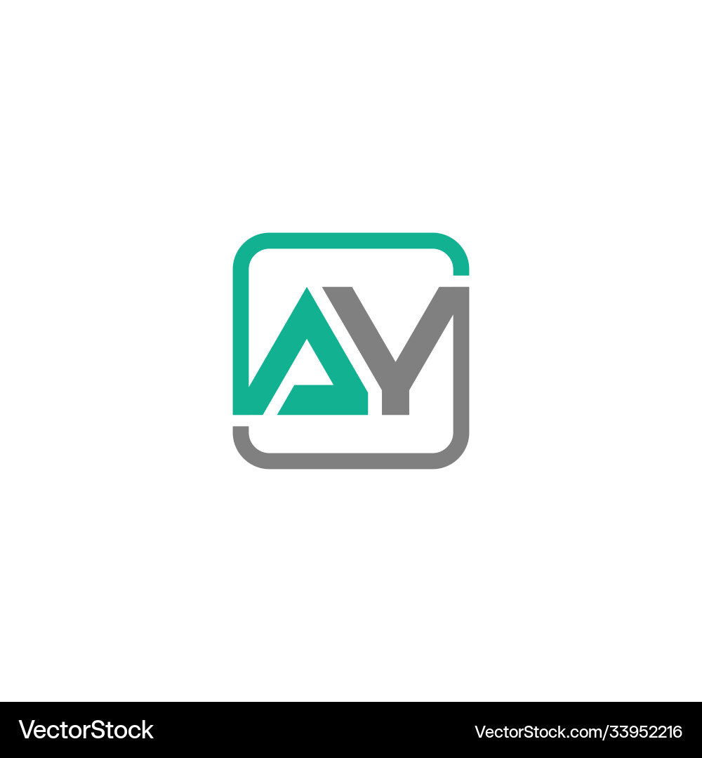 Ay letter logo design with creative modern trendy Vector Image