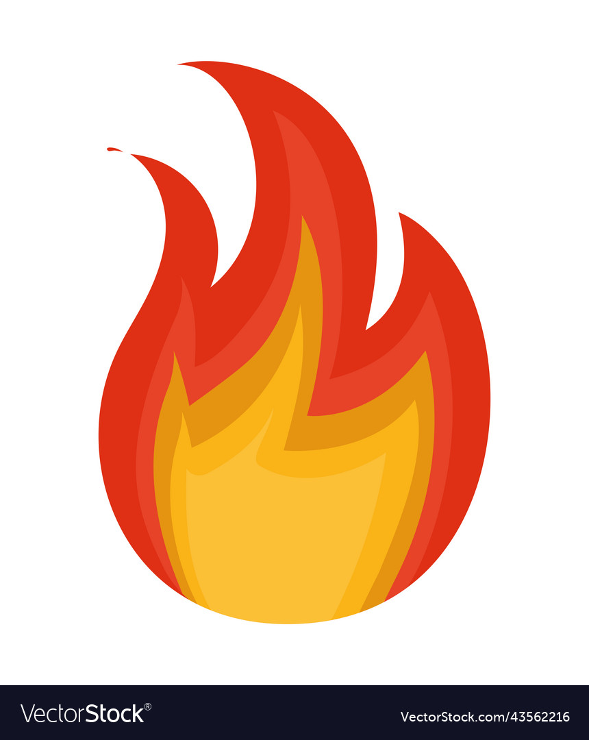 Bright flame Royalty Free Vector Image - VectorStock