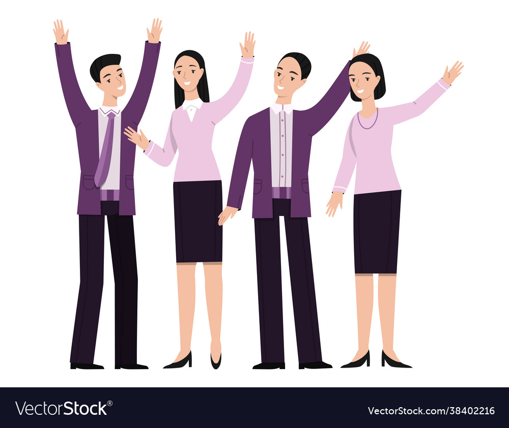 Business people hand gesturing Royalty Free Vector Image