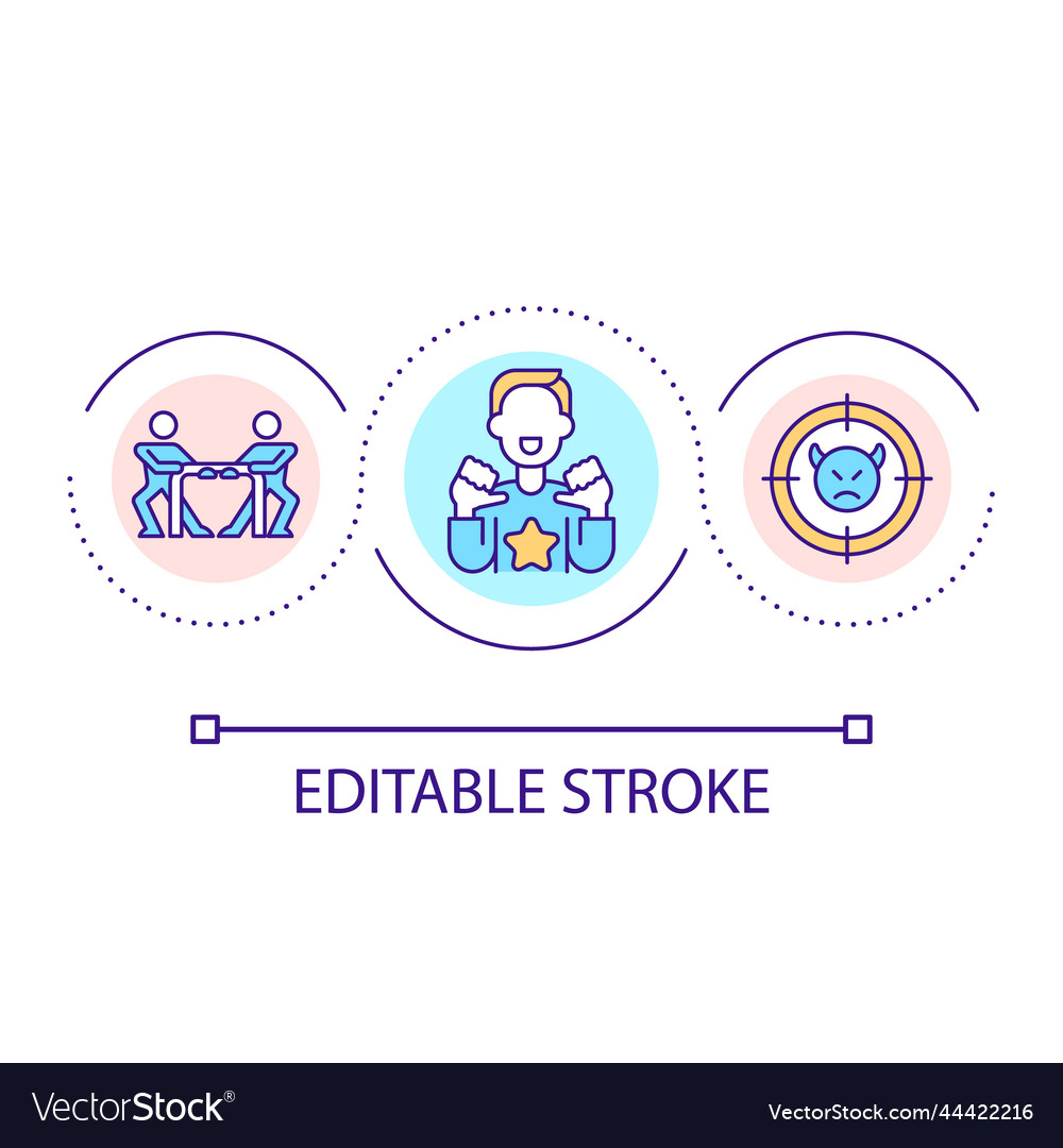 Competitiveness loop concept icon Royalty Free Vector Image