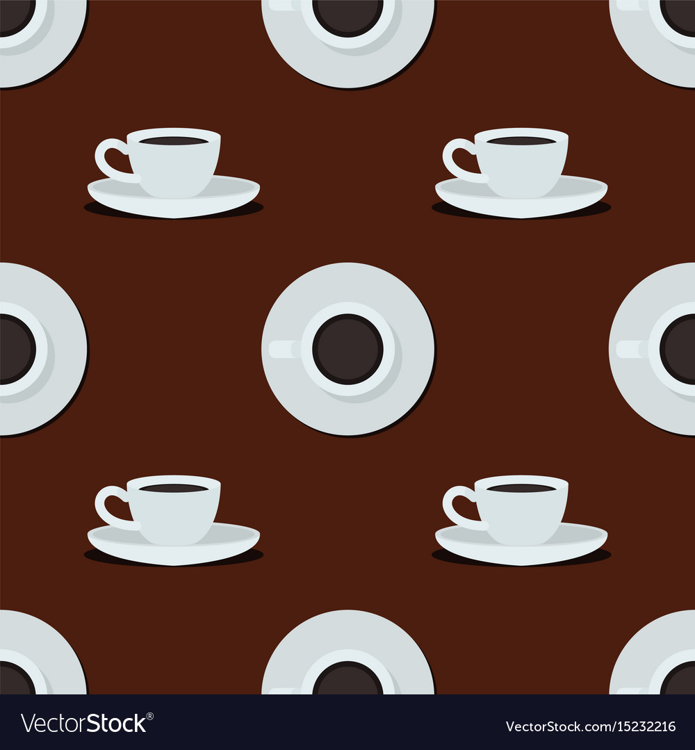 Cups seamless pattern Royalty Free Vector Image