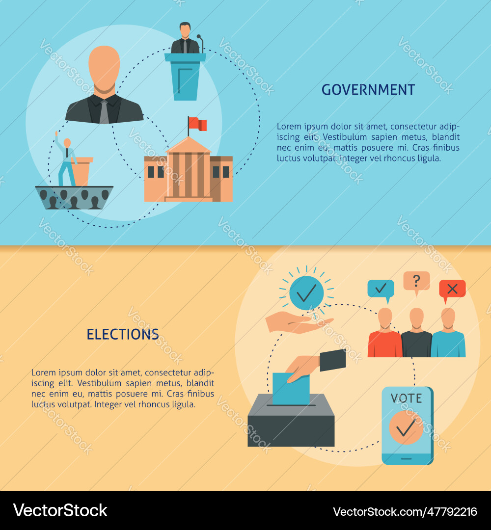 Government and elections banner template Vector Image