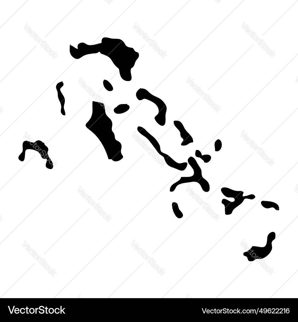 Highly detailed bahamas map with borders isolated Vector Image