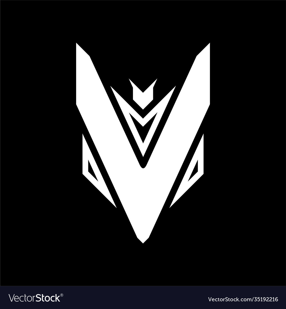 Initial v Royalty Free Vector Image - VectorStock