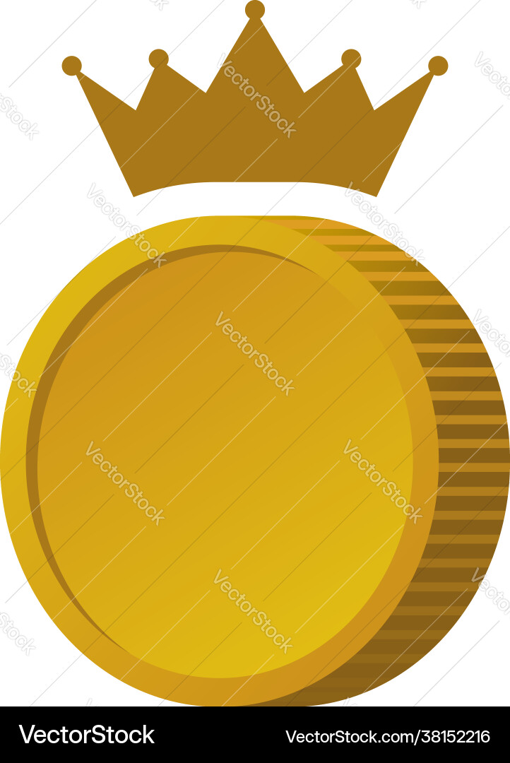 King gold coin logo designs template concept Vector Image