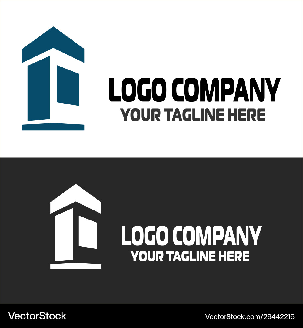Logo door window building construction repair Vector Image