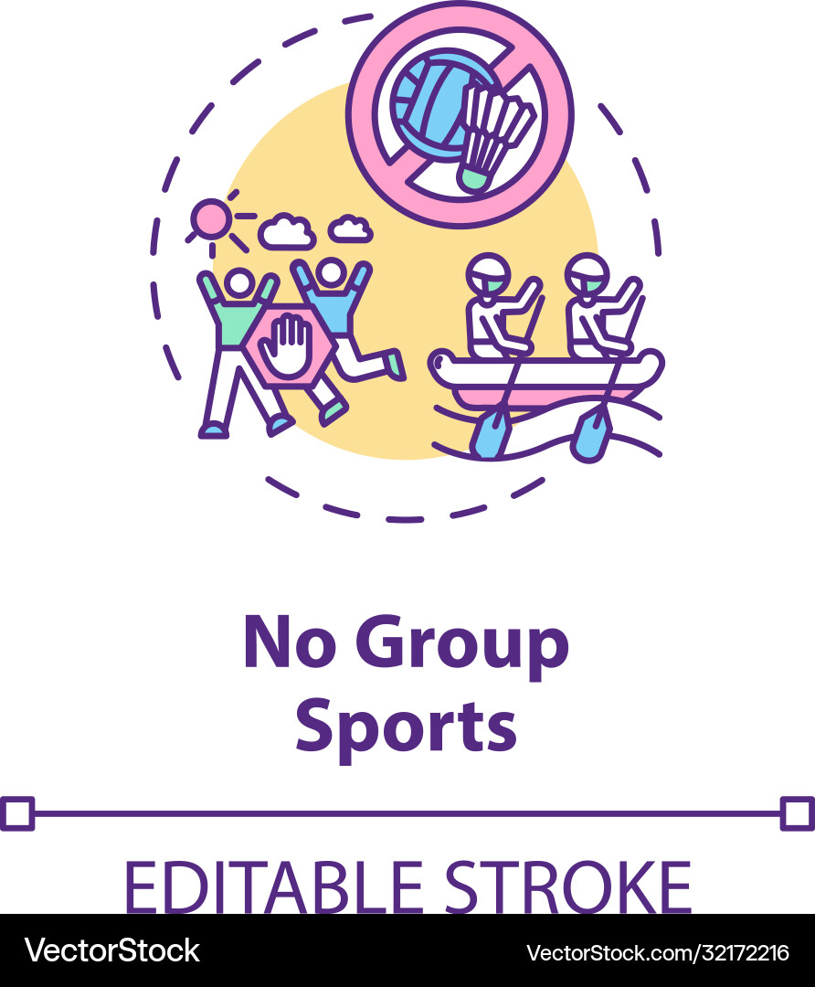 No group sports concept icon Royalty Free Vector Image