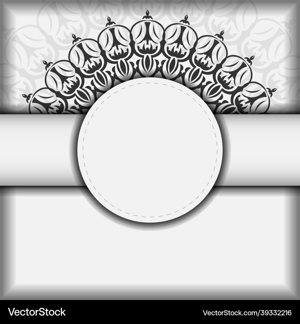 Ready-to-print postcard design white colors Vector Image