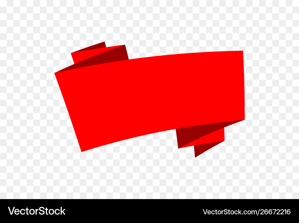 Ribbon banner isolated on transparent background Vector Image