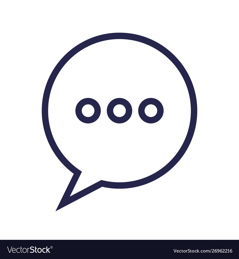 Speech bubble message isolated icon Royalty Free Vector