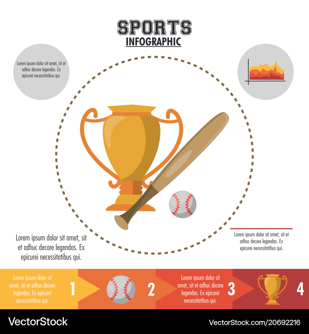 Sports infographic design Royalty Free Vector Image