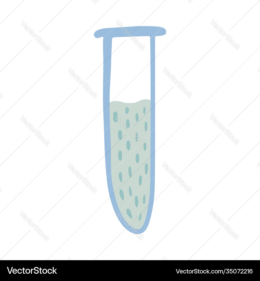 Test tube isolated on white background abstract Vector Image