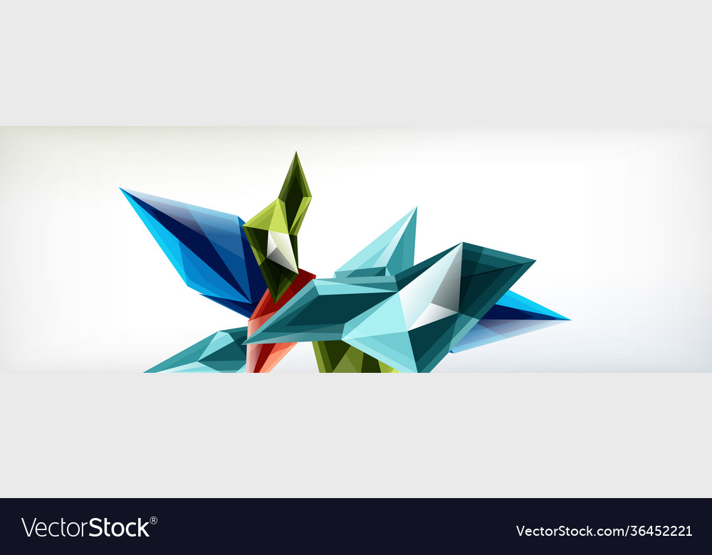3d triangles and pyramids abstract Royalty Free Vector Image