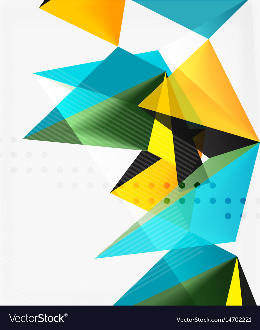 3d triangles geometric Royalty Free Vector Image