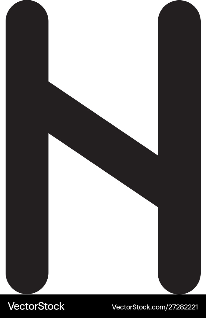 Ancient scandinavian rune hagall viking futhark Vector Image