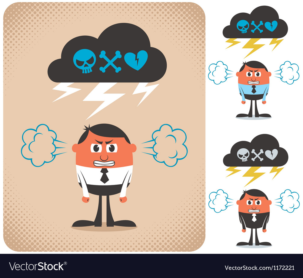 Angry man Royalty Free Vector Image - VectorStock