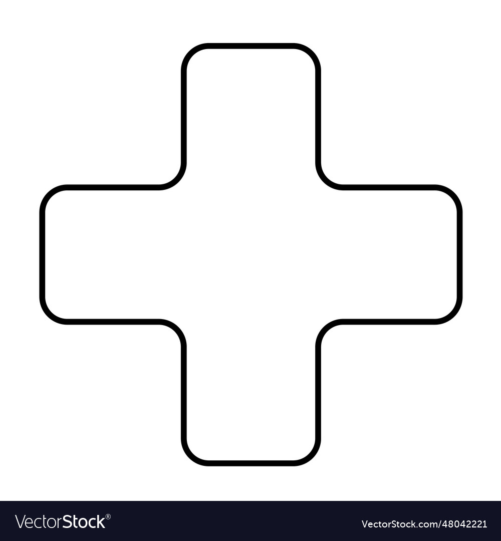 Cross plus Royalty Free Vector Image - VectorStock