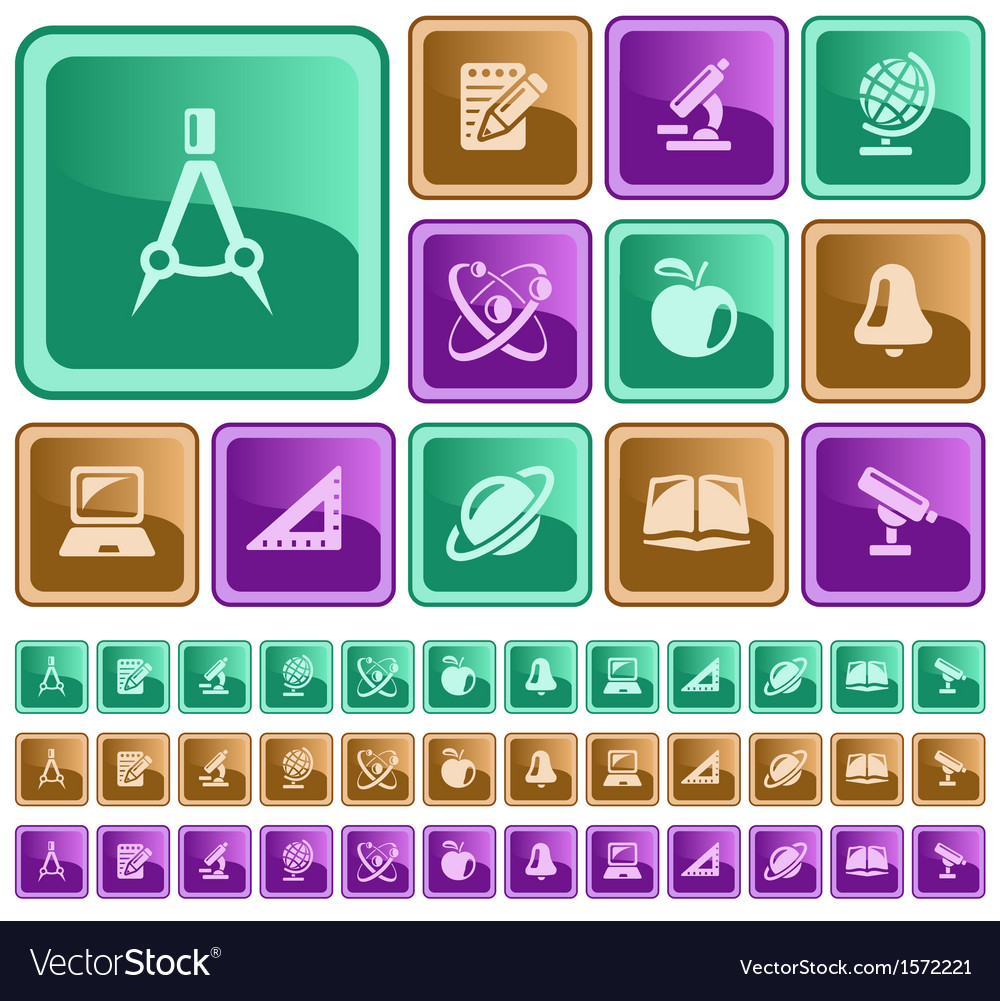 Education buttons Royalty Free Vector Image - VectorStock