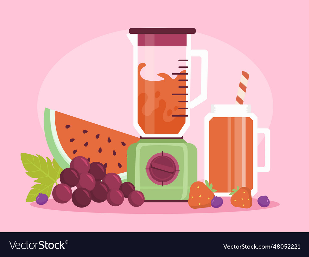 Fruit drinks concept Royalty Free Vector Image