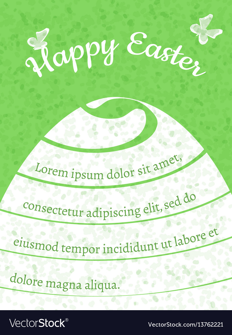 Happy easter gift card template Royalty Free Vector Image