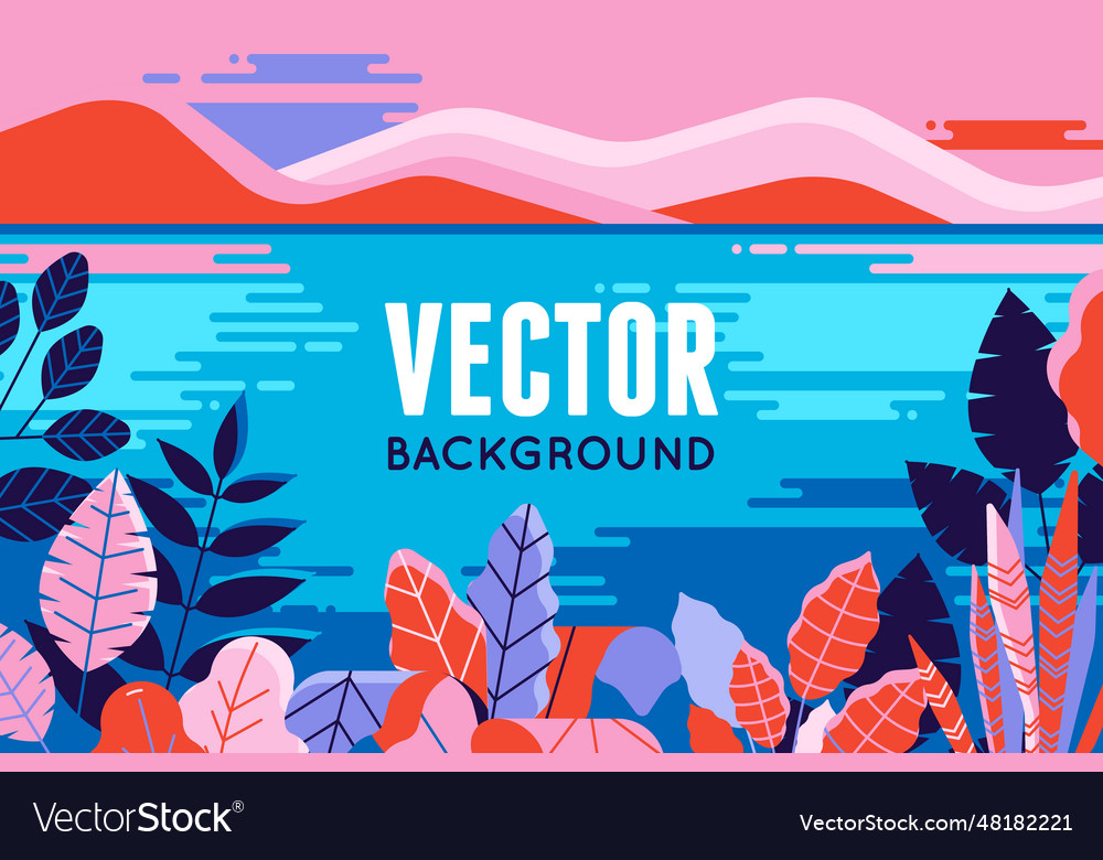 In trendy flat and linear style - background Vector Image