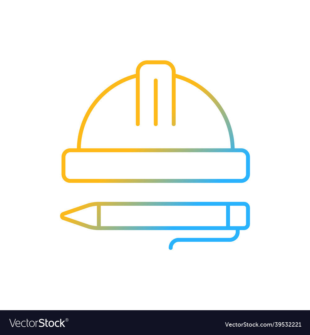 Inspection gradient linear icon Royalty Free Vector Image