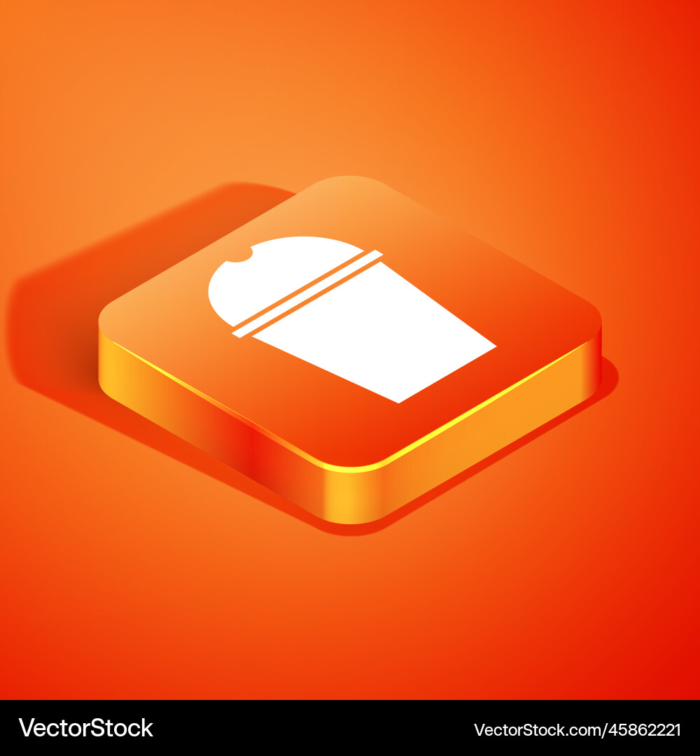 Isometric paper glass and water icon isolated Vector Image