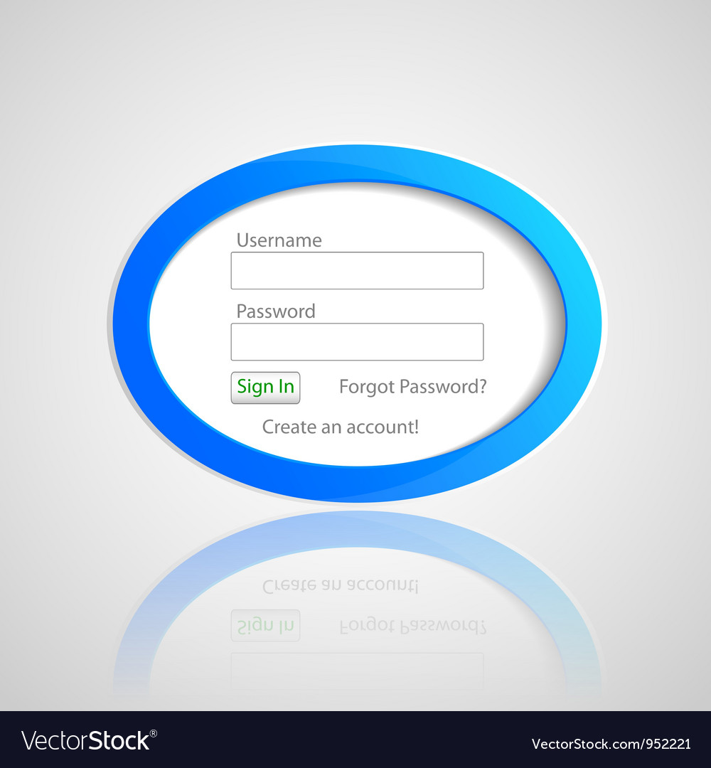 Login form Royalty Free Vector Image - VectorStock