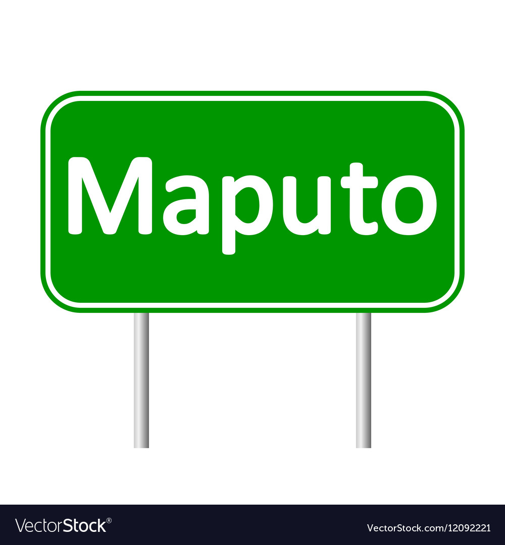 Maputo road sign Royalty Free Vector Image - VectorStock