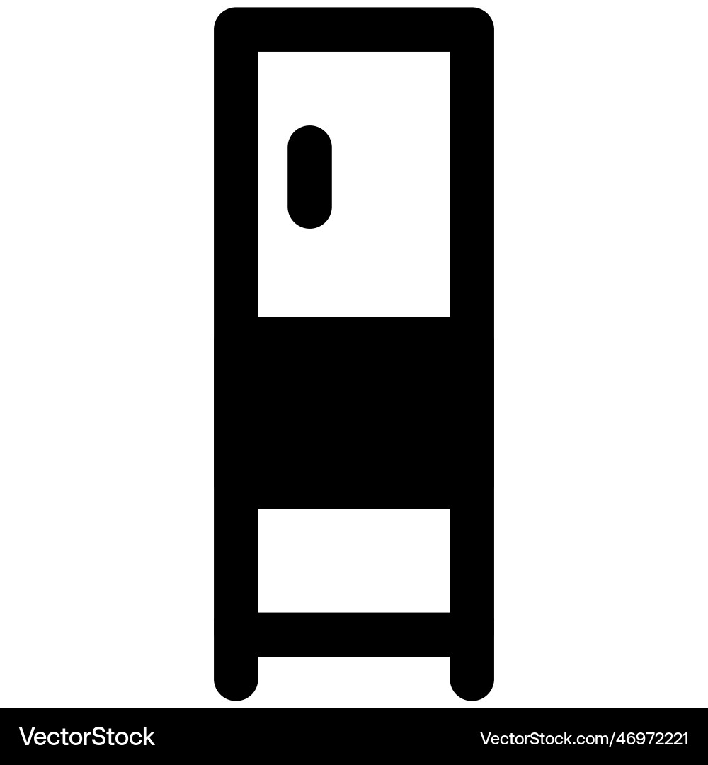 Modern high cabinets with multiple drawers Vector Image