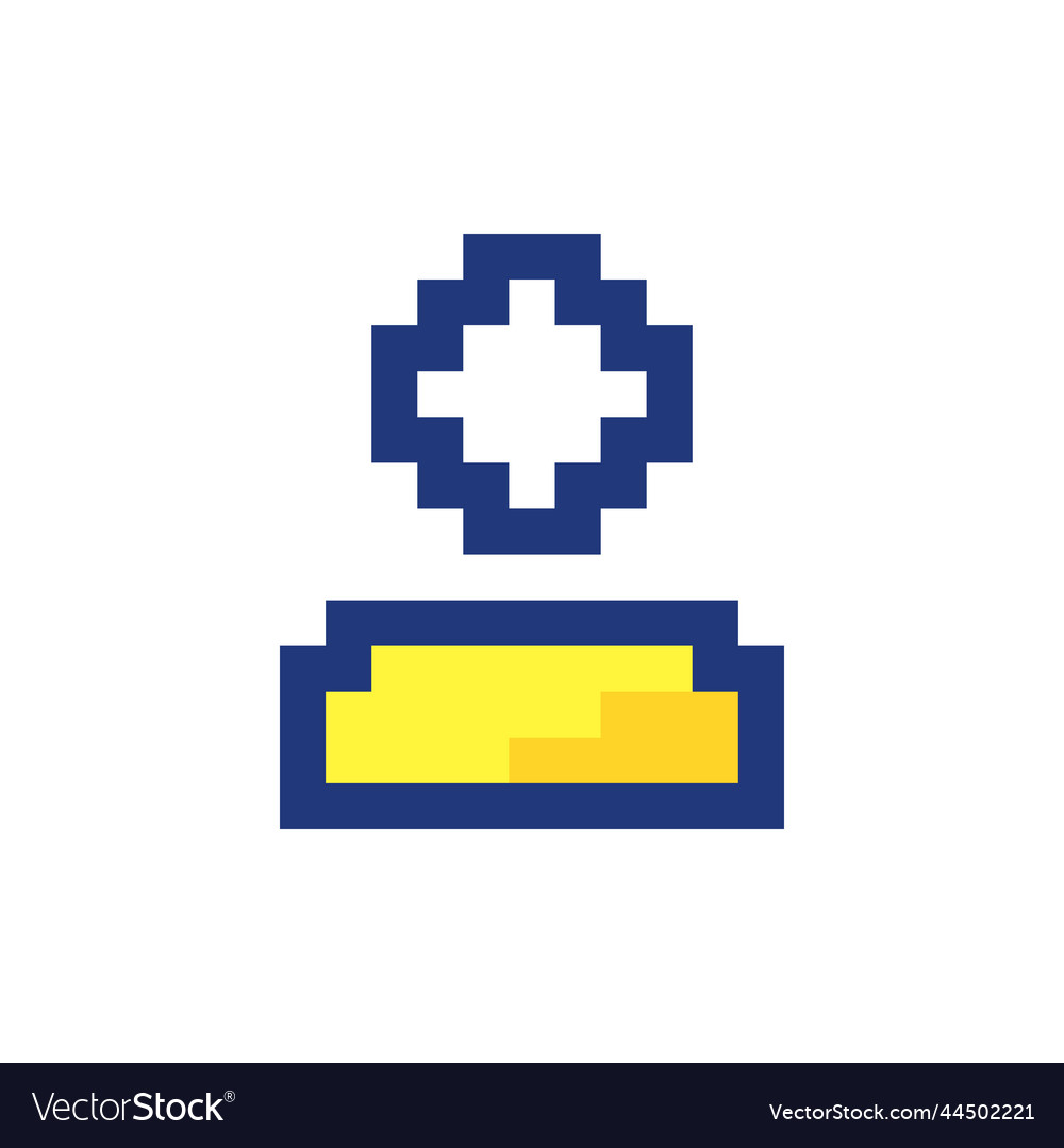 Profile page pixelated rgb color ui icon Vector Image
