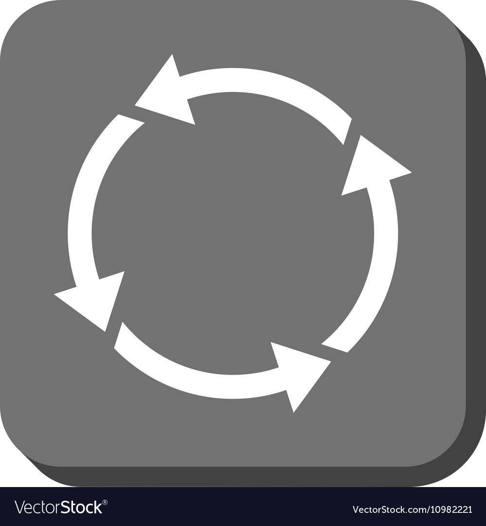 Recycle rounded square icon Royalty Free Vector Image