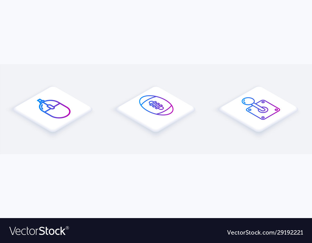 Set isometric line computer mouse american Vector Image Set isometric line computer mouse american Vector Image