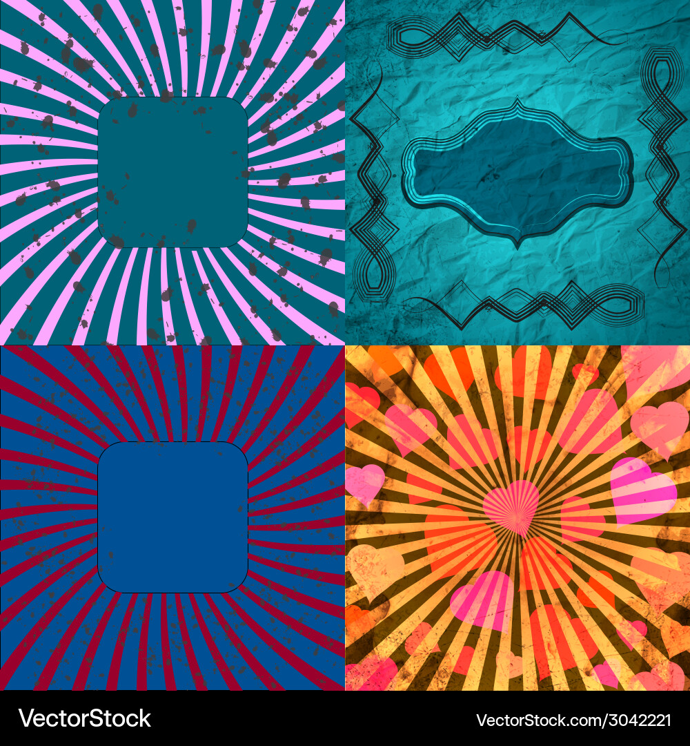 Set of old vintage paper template texture Vector Image