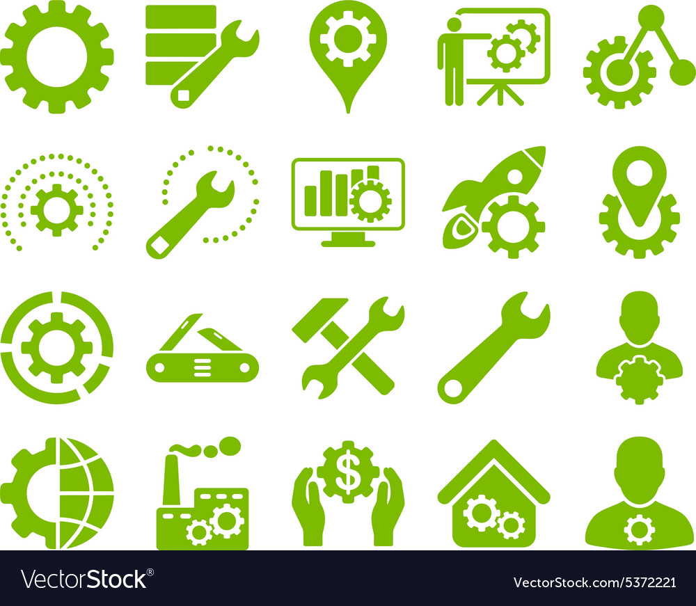 Settings and tools icons Royalty Free Vector Image