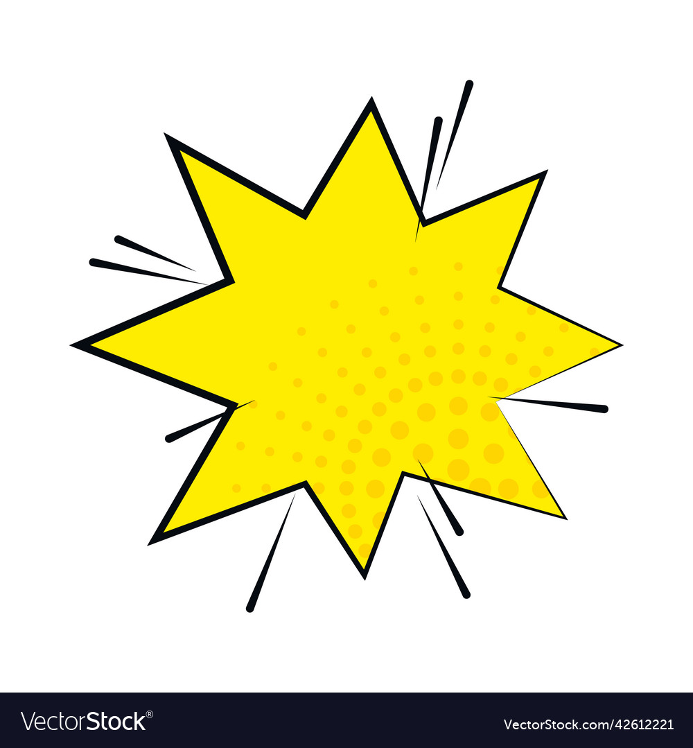 Yellow comic burst Royalty Free Vector Image - VectorStock