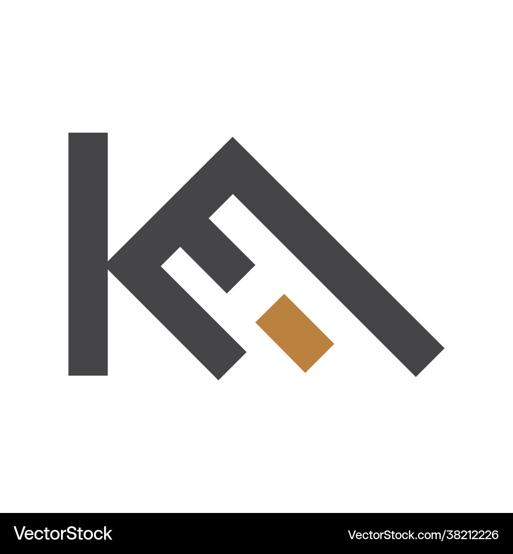 Alphabet initials logo hk kh k and h Royalty Free Vector