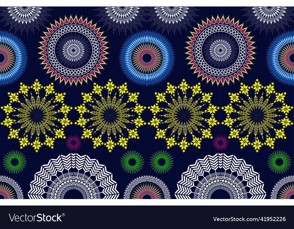 Circle ethnic pattern background seamless Vector Image