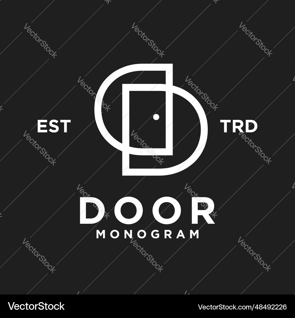 Door letter monogram logo icon design template Vector Image