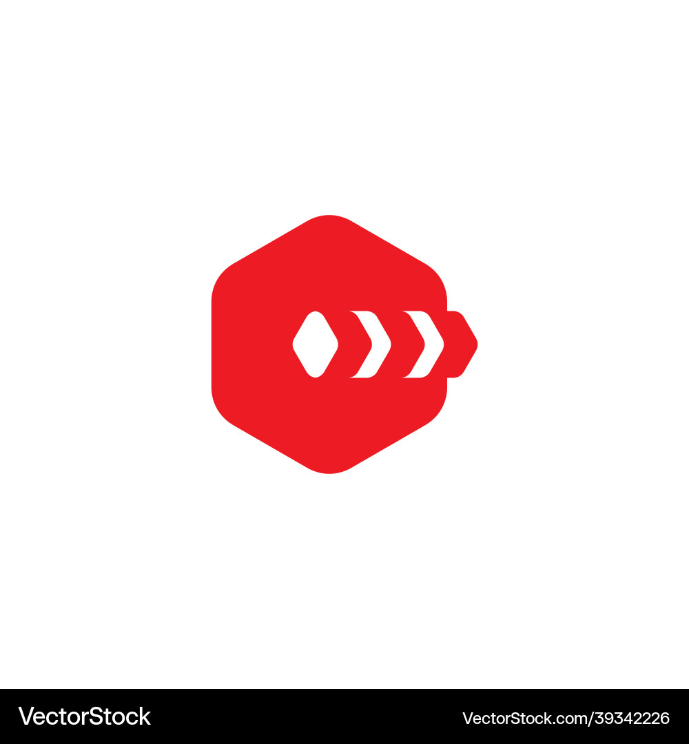 Letter c fast stripes arrows geometric logo Vector Image