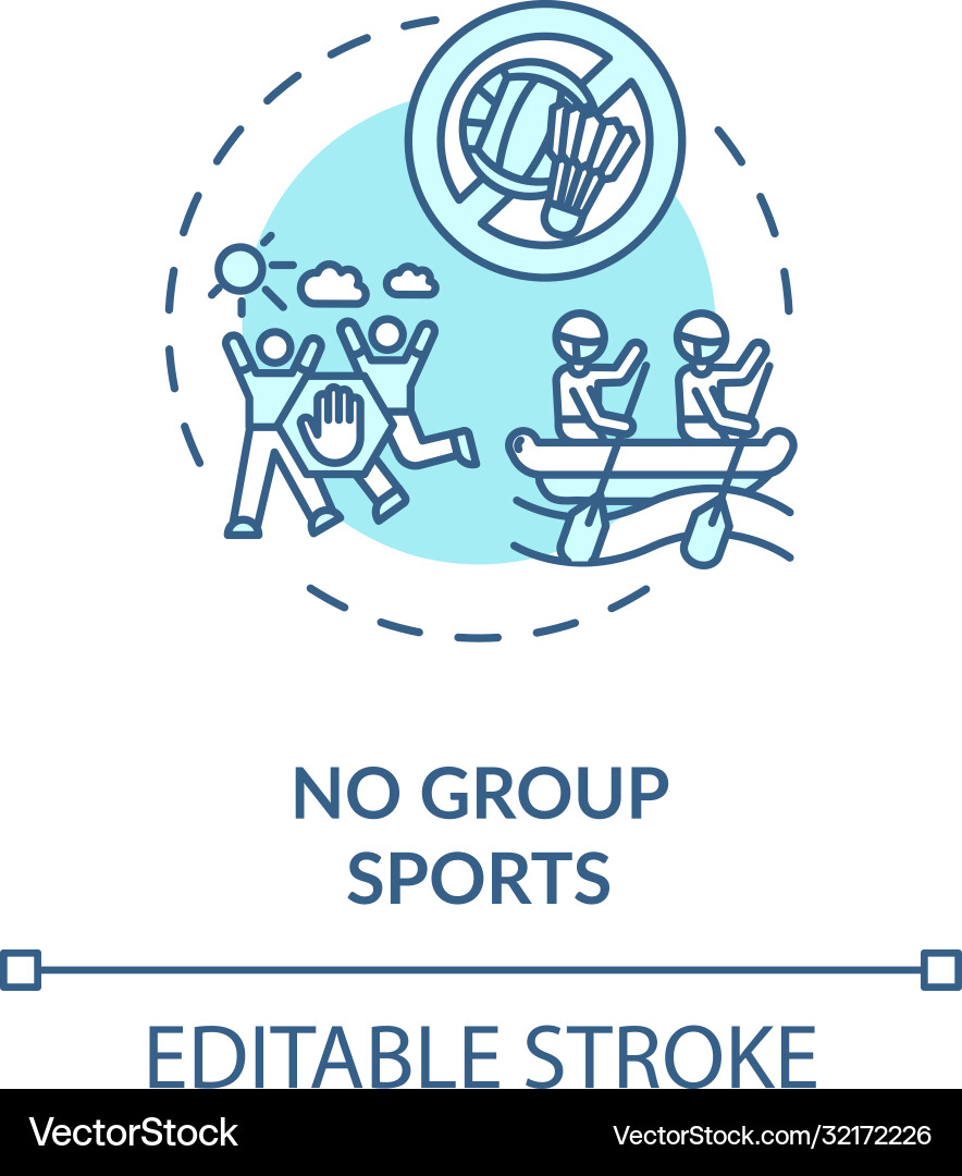No group sports concept icon Royalty Free Vector Image