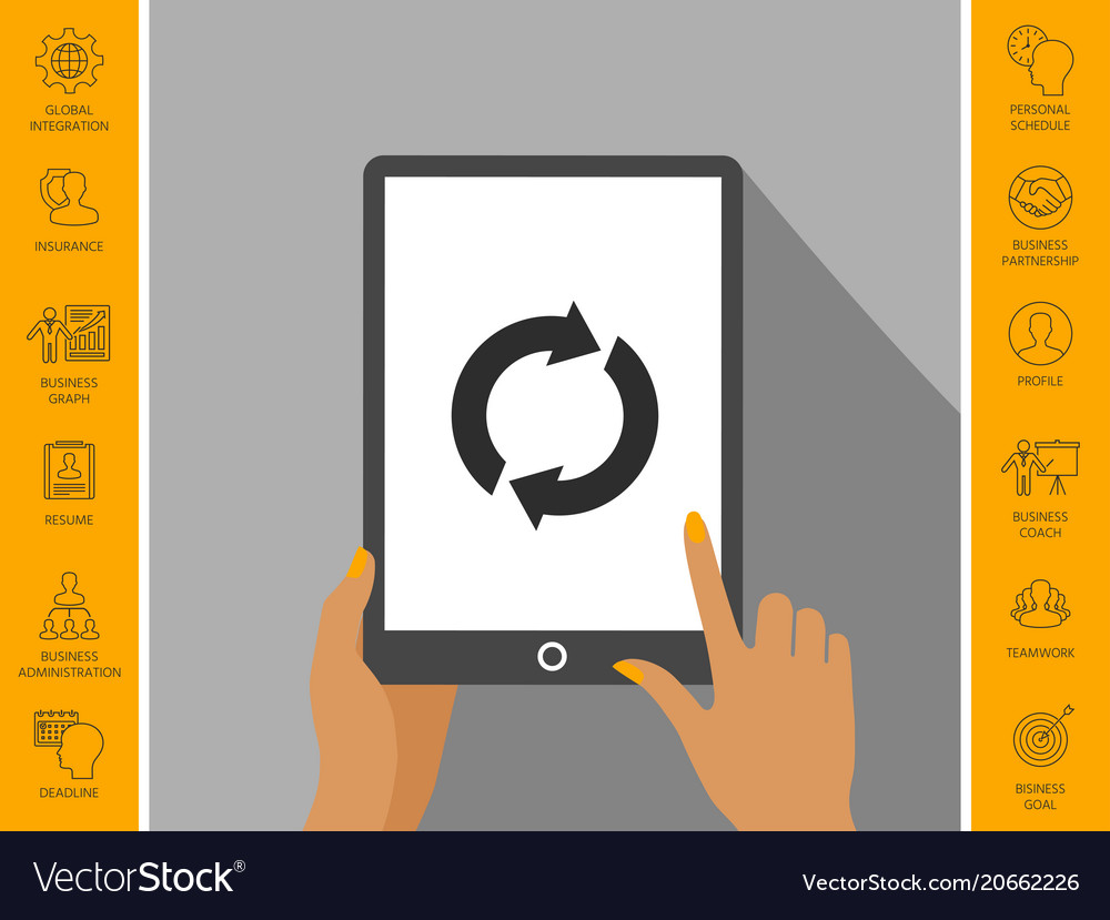 Reset button reload arrows Royalty Free Vector Image